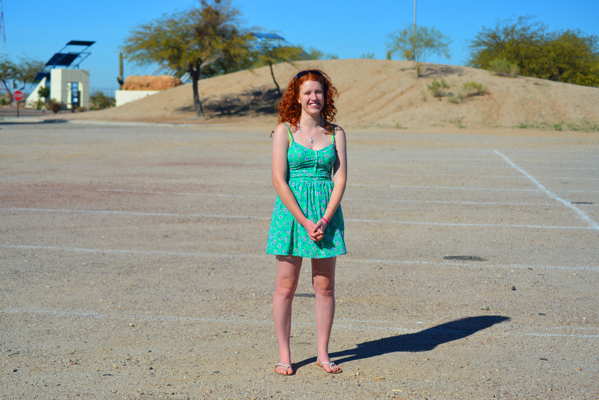Christina Poses While Standing In The Parking Lot Of The Pima Air ...