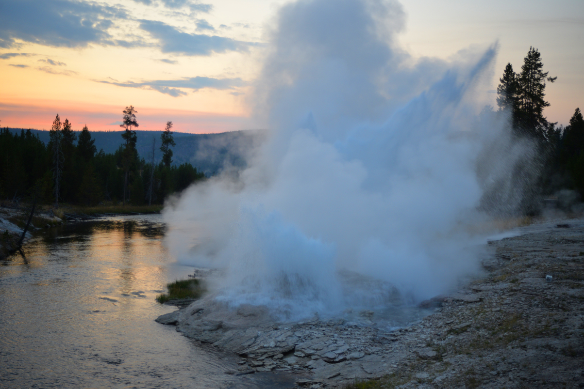 Multiple Jets Of Water Burst Upward And Outward During An Eruption Of ...
